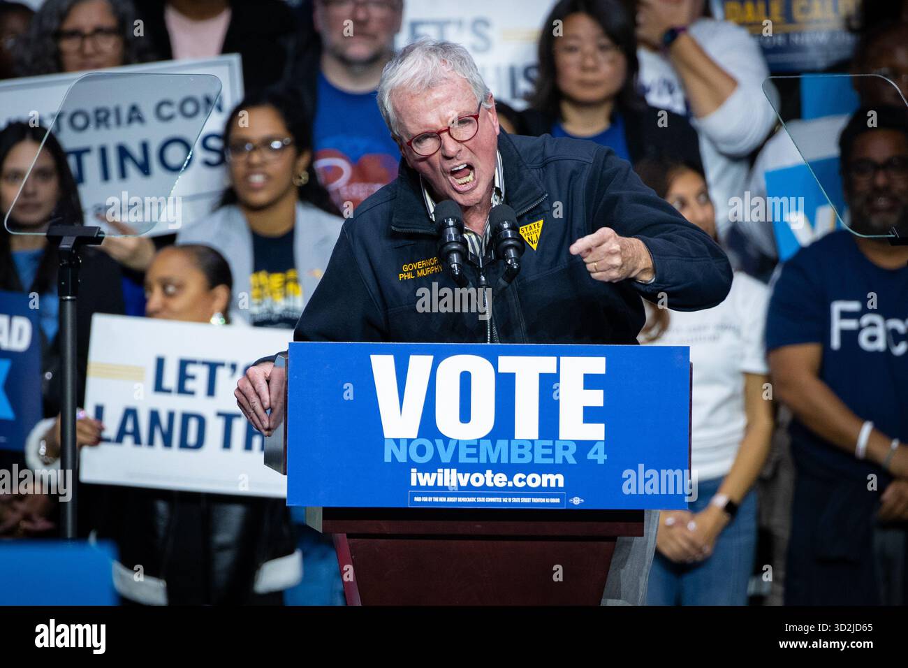 New Jersey Governor Phil Murphy speaks at a rally for Democratic ...