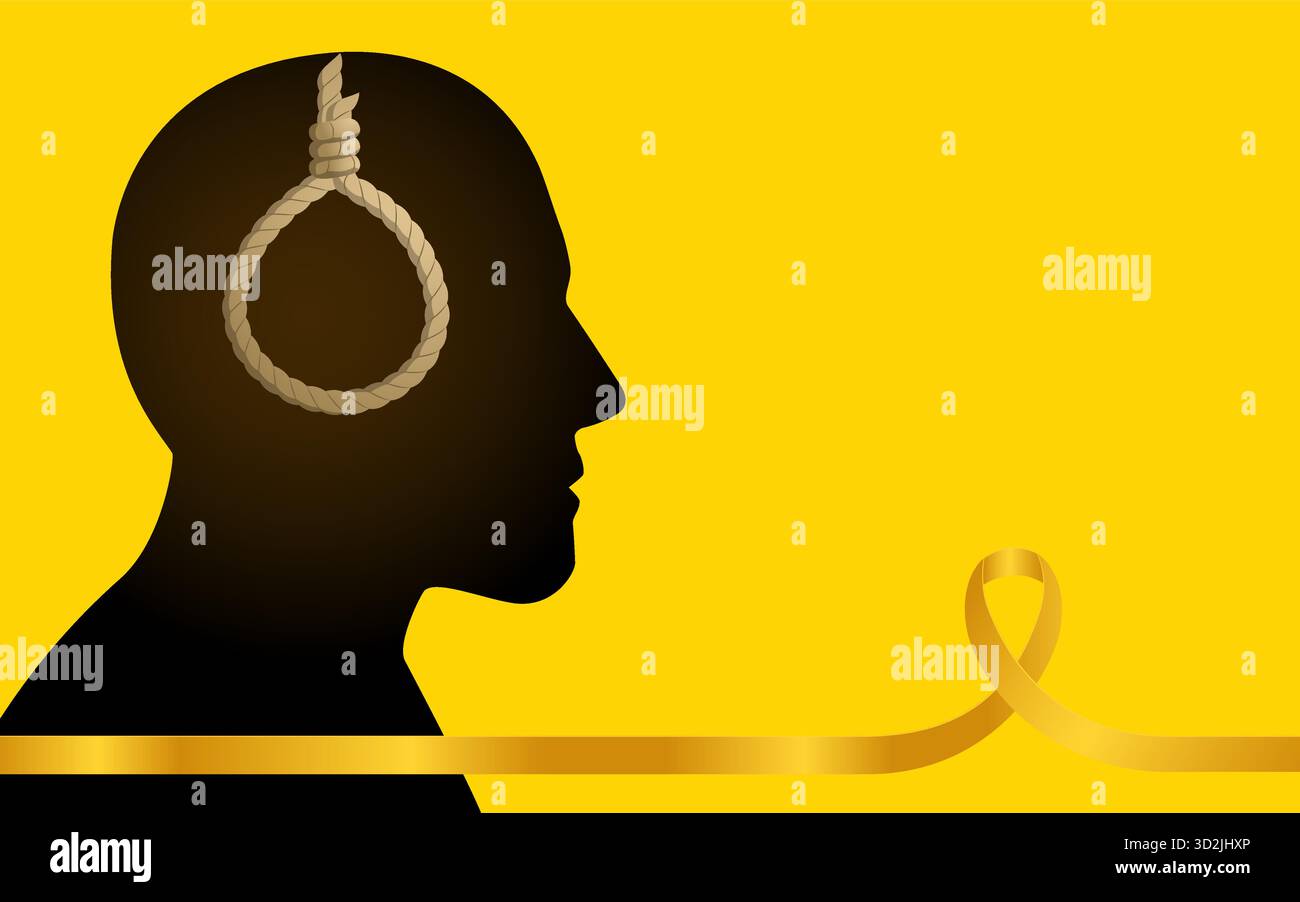 Suicide Awareness Concept for World Suicide Prevention Day. Head ...