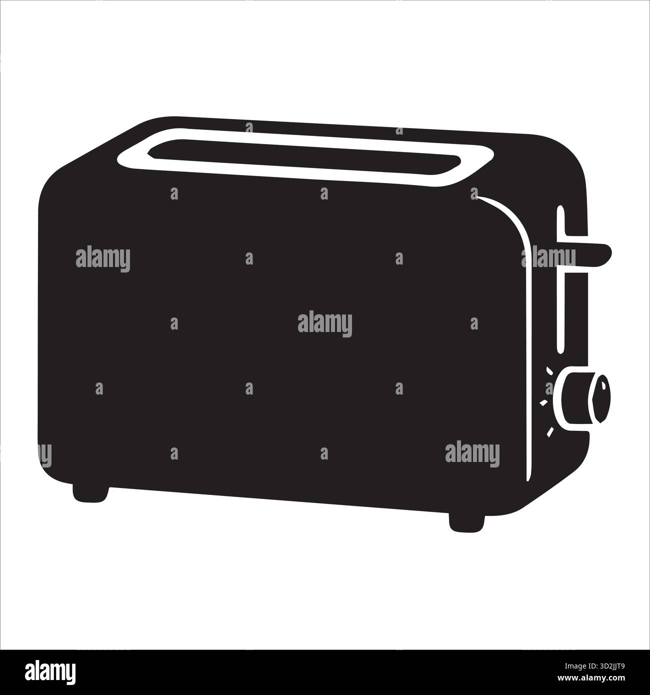 Black Toaster Oven with Adjustable Temperature and Toast Settings Stock ...