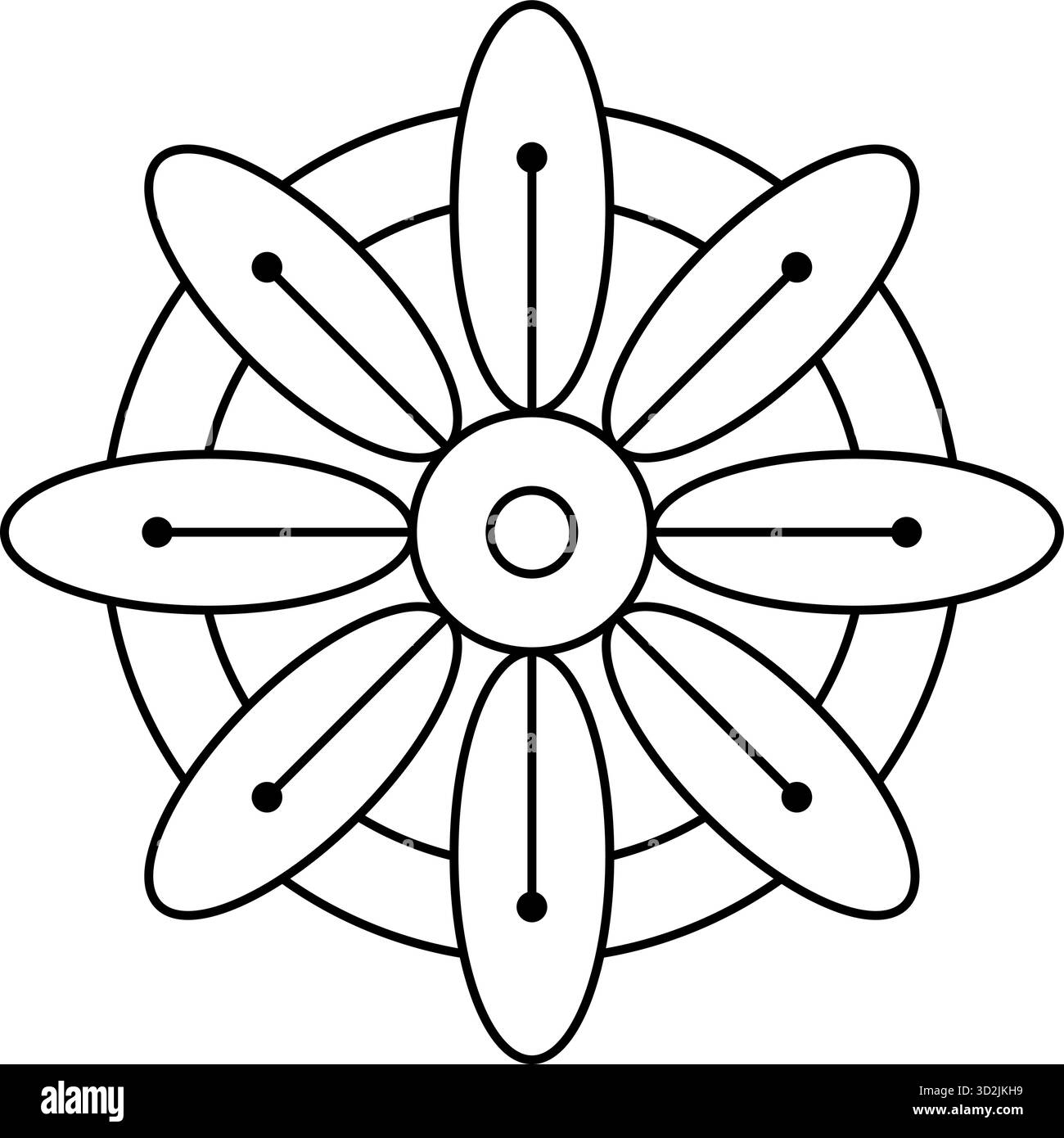 Flower digital line art Stock Vector Images - Alamy