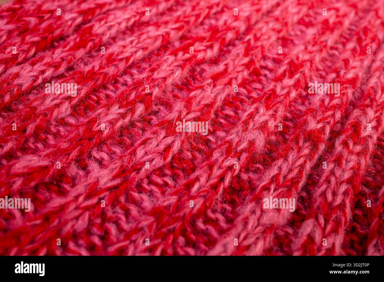 Woven red fabric , thick muffler texture, side view Stock Photo - Alamy