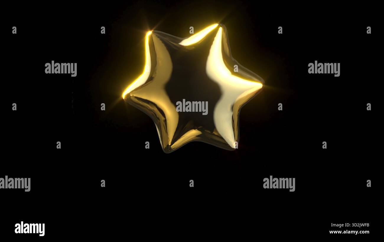 3d five yellow star hi-res stock photography and images - Alamy