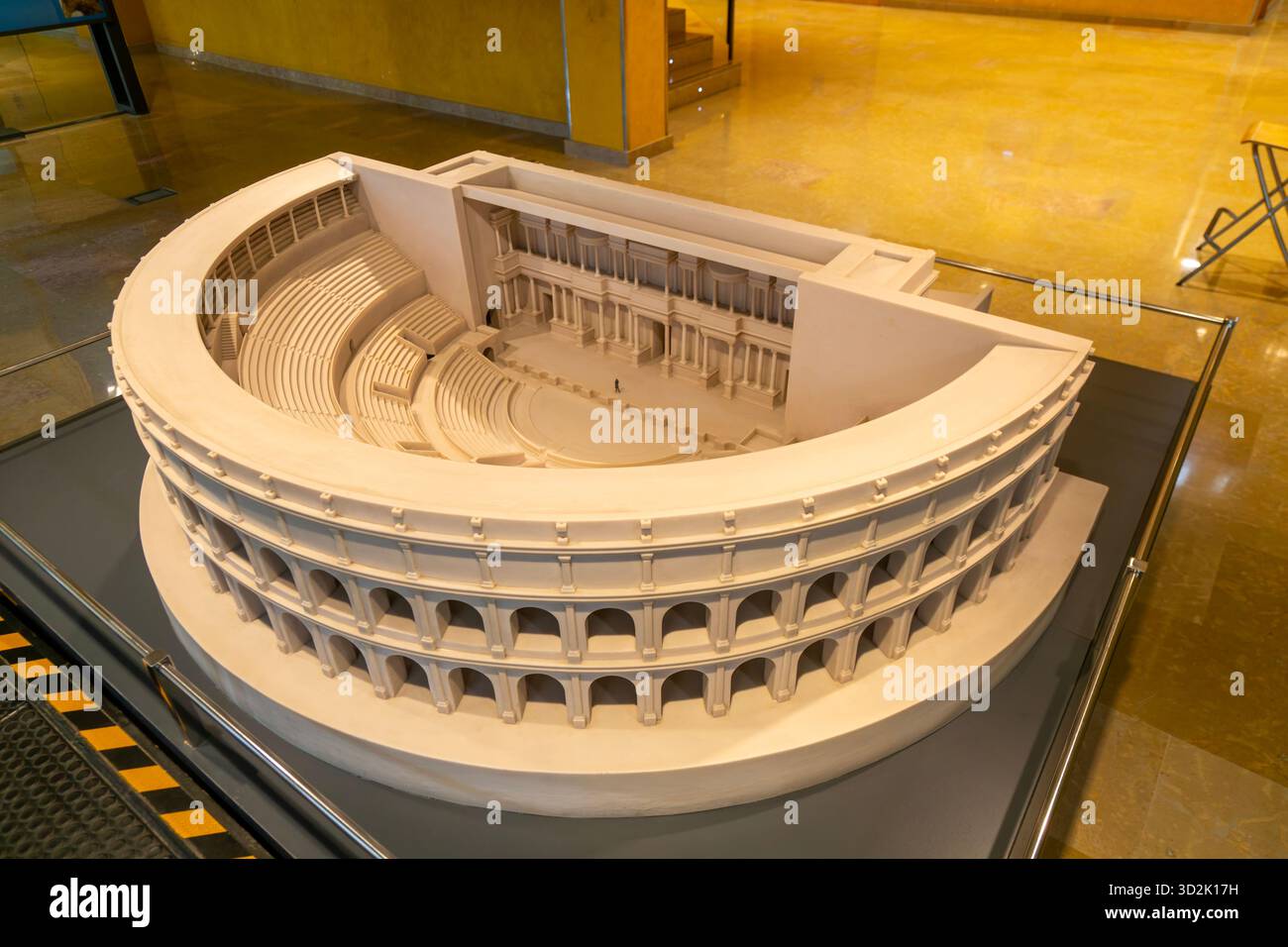 Scale model reconstruction of the Roman theatre amphitheatre, Zaragoza ...