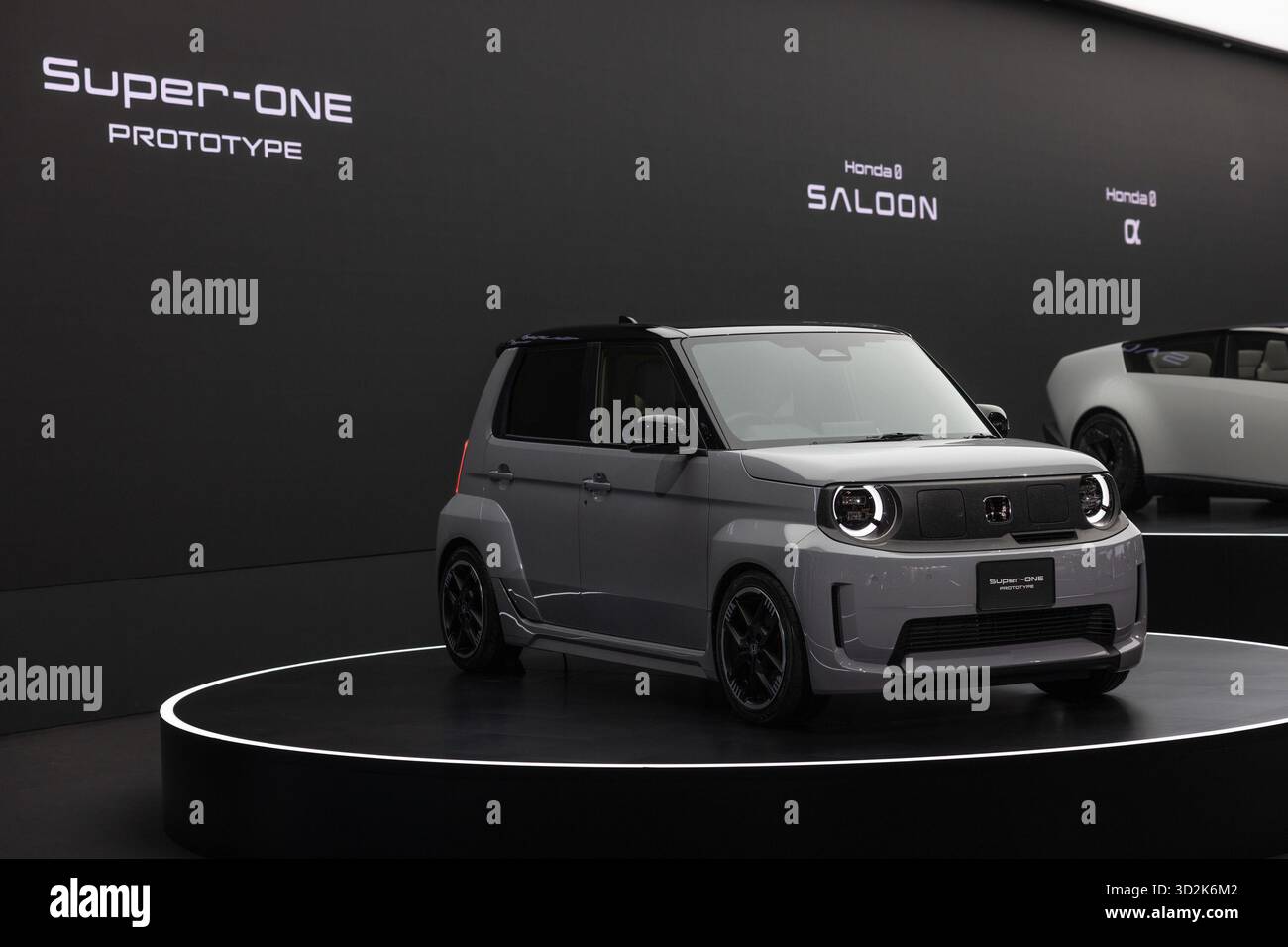 Tokyo, Japan. 30th Oct, 2025. Honda Super-One Prototype on display at ...
