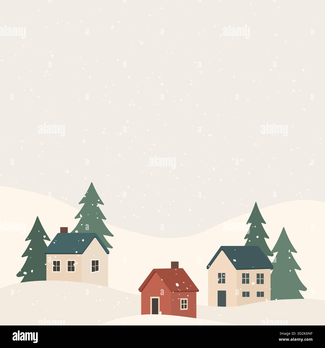 Minimalist winter scenery Stock Vector Images - Alamy