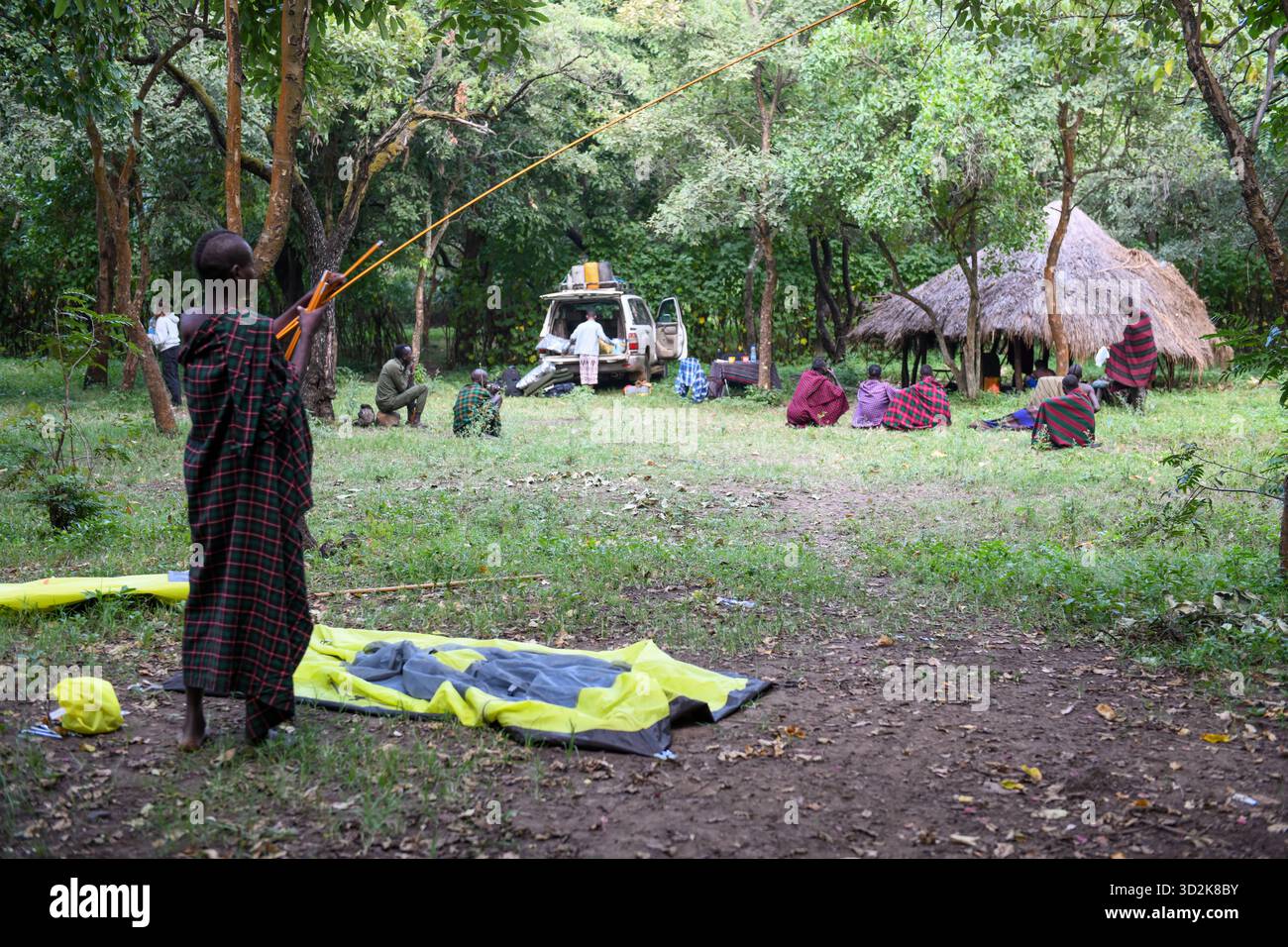 Kibish, Ethiopia - 12 August 2025: tourist tend at Suri tribe in Kibish ...