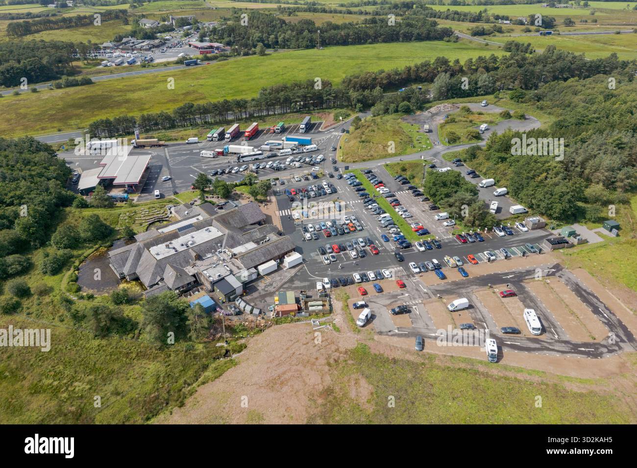 Aerial view of Tebay Services (Southbound) M6 motorway services ...