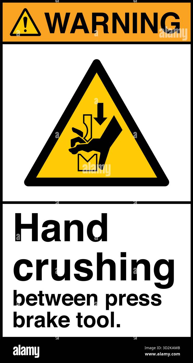 Crushing hazard sign Stock Vector Images - Alamy