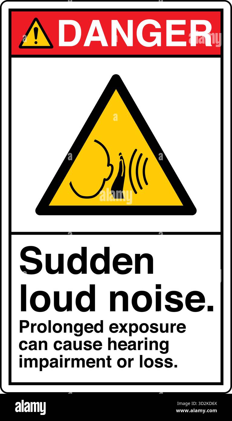 Loud machinery warning Stock Vector Images - Alamy