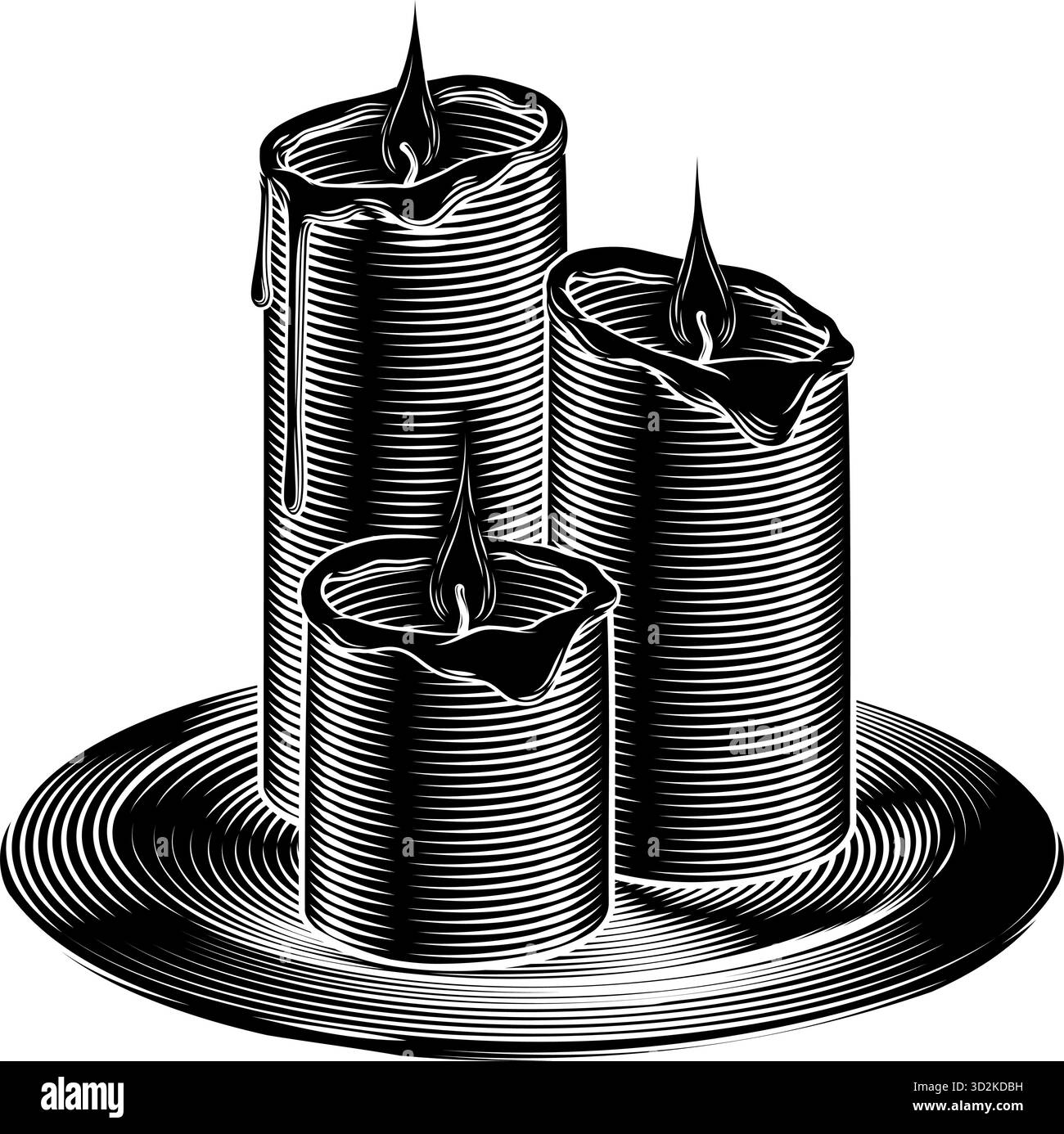 Draw candles Black and White Stock Photos & Images - Alamy