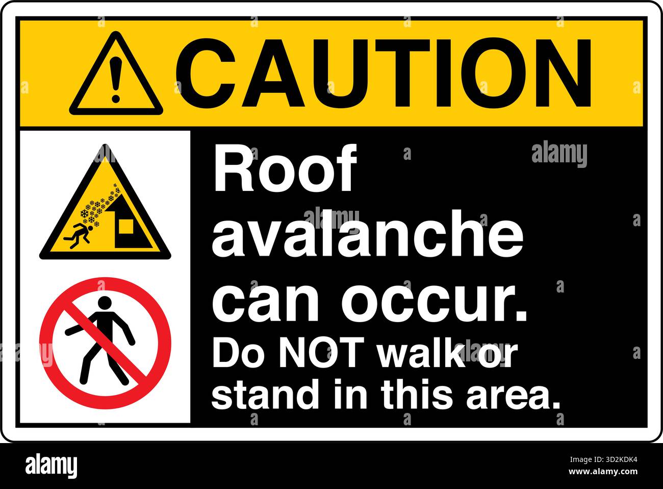 Sign warning walk in Stock Vector Images - Alamy