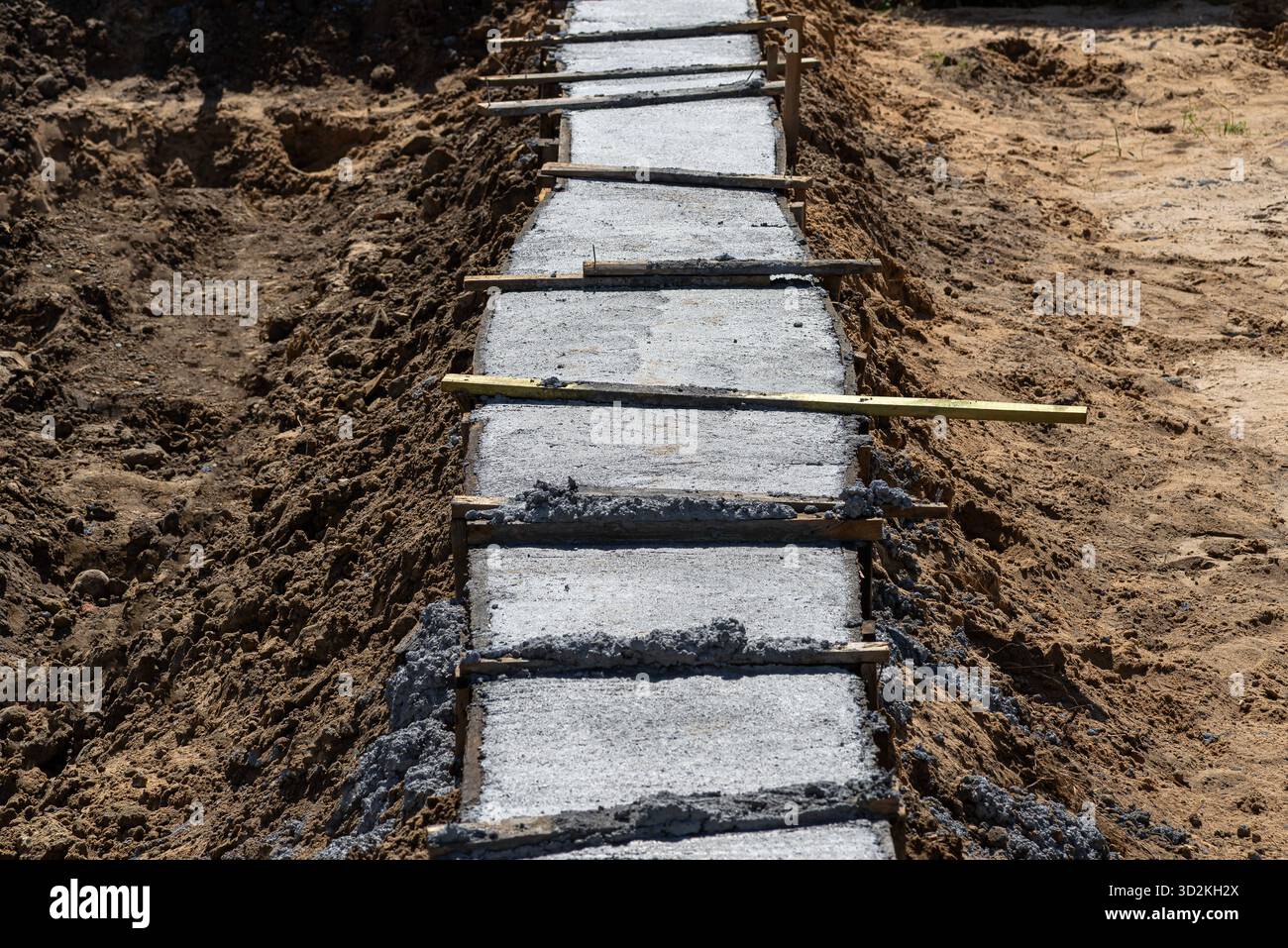Poorly constructed formwork resulted in the concrete foundation being ...