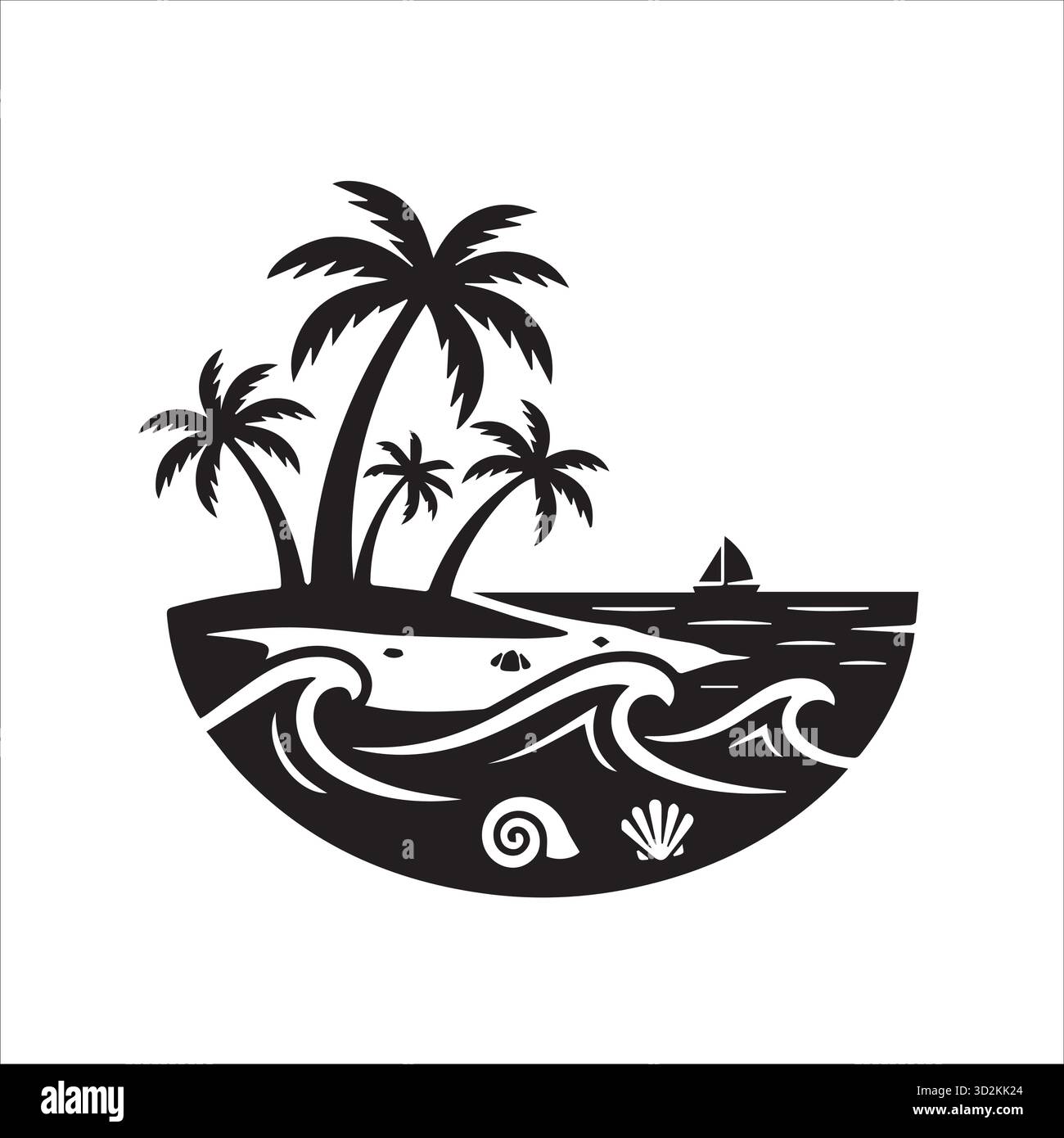 Coastal tropical scenery Stock Vector Images - Alamy