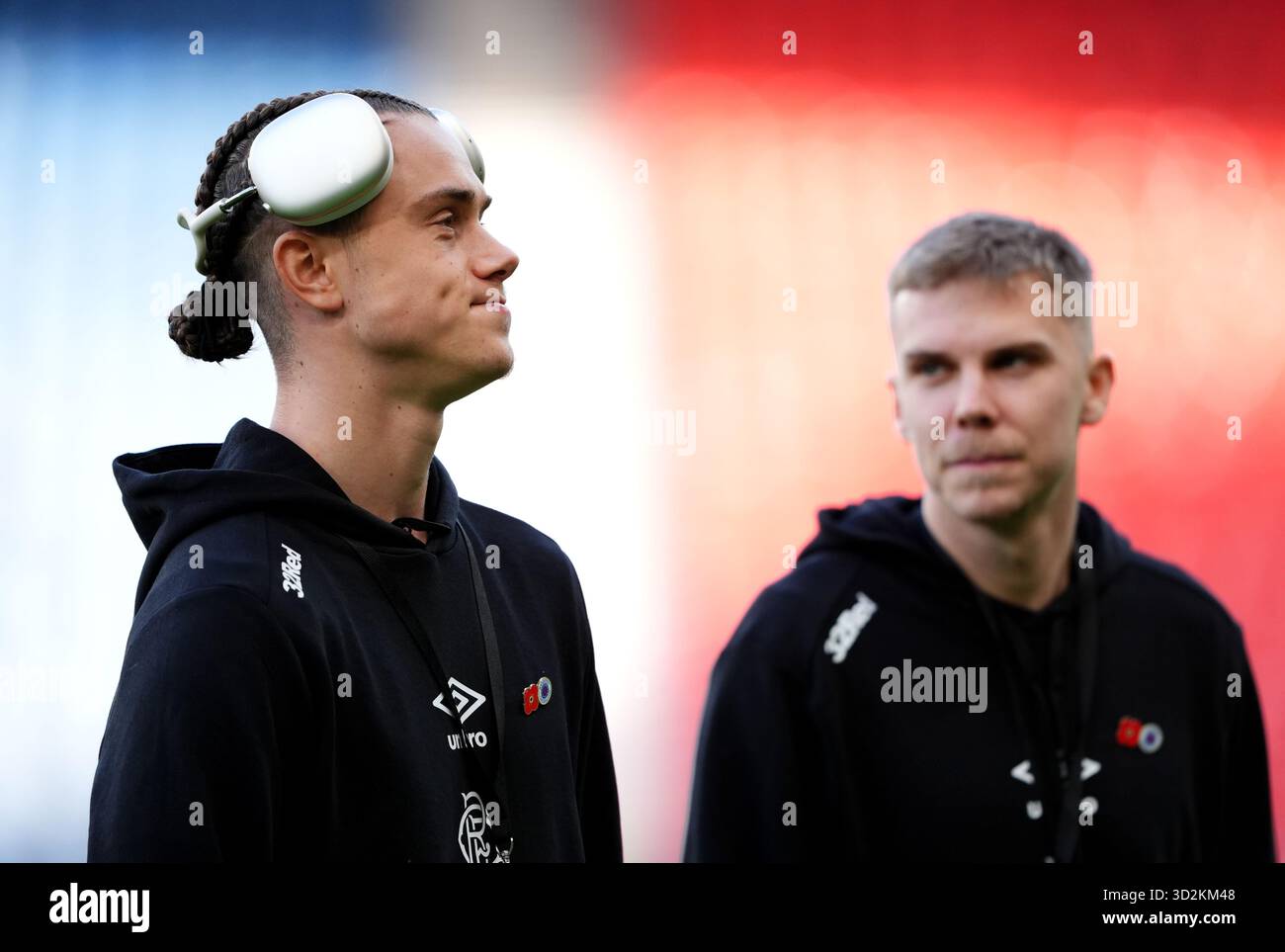 Rangers' Thelo Aasgaard (left) ahead of the Premier Sports Cup Semi ...