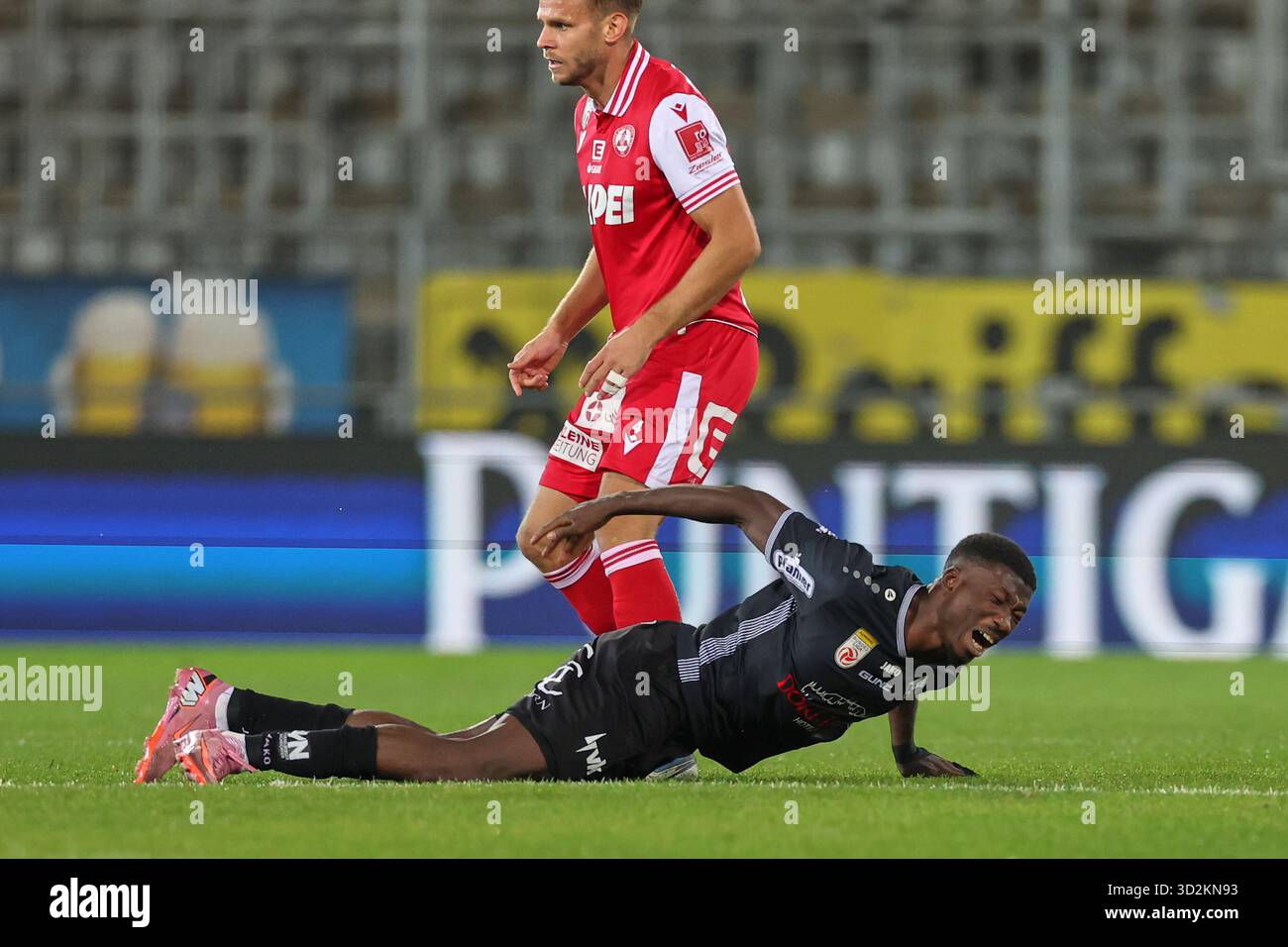Austrian Bundesliga football match between Grazer AK 1902 and SCR Altach. Dynamic game moments ...