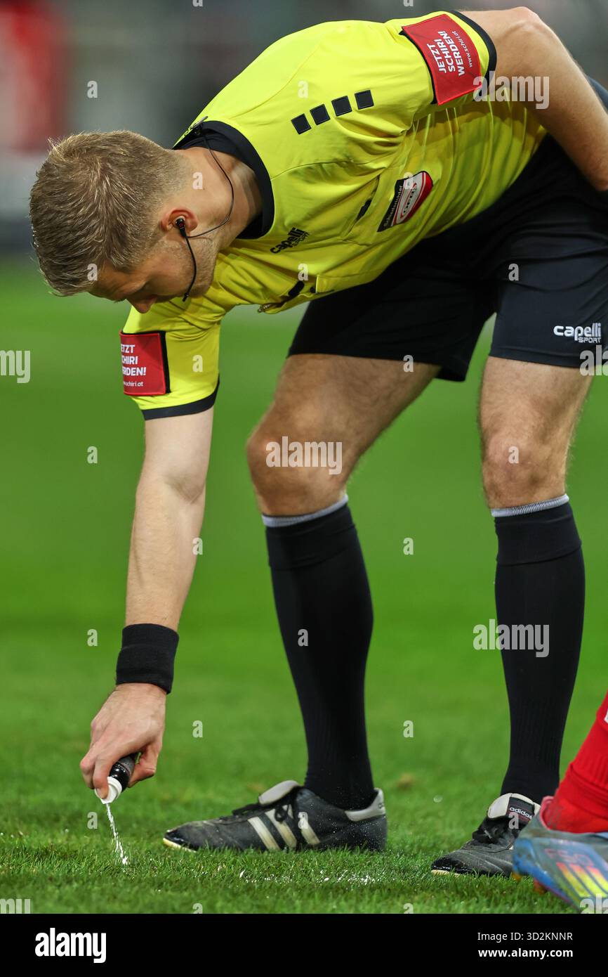 Austrian Bundesliga football match between Grazer AK 1902 and SCR Altach. Dynamic game moments ...