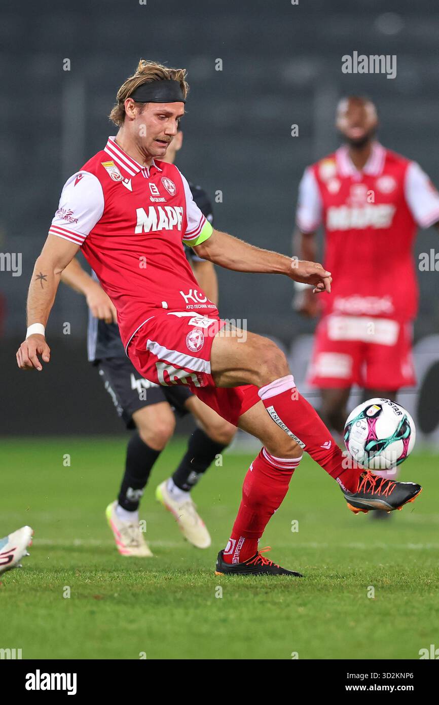 Austrian Bundesliga football match between Grazer AK 1902 and SCR Altach. Dynamic game moments ...