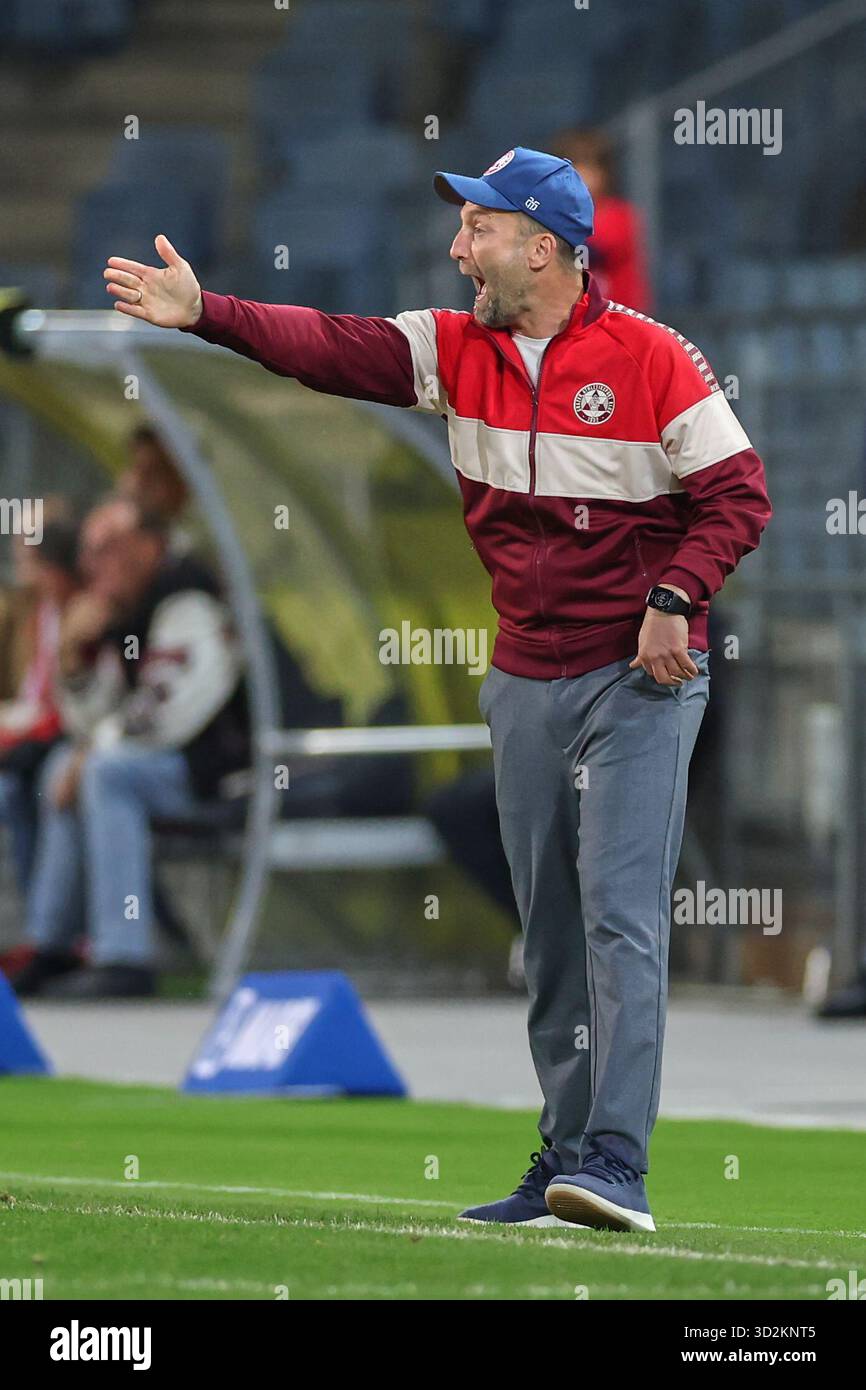 Austrian Bundesliga football match between Grazer AK 1902 and SCR Altach. Dynamic game moments ...