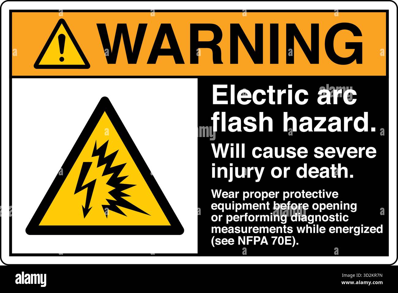 The Safety Sign Arc Flash and Shock Hazards Turn Off and Lock Out Power ...