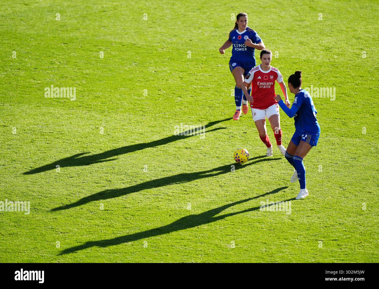 Arsenal's Emily Fox (centre) in action during the Barclays Women's ...