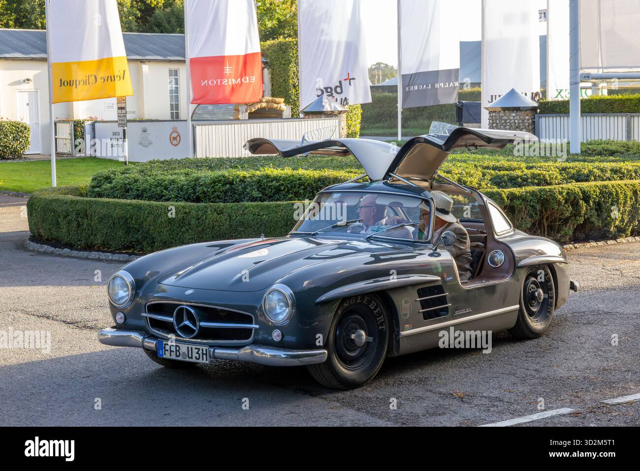1955 Mercedes 300SL Gull wing, arrives at the 2025 Goodwood Revival ...