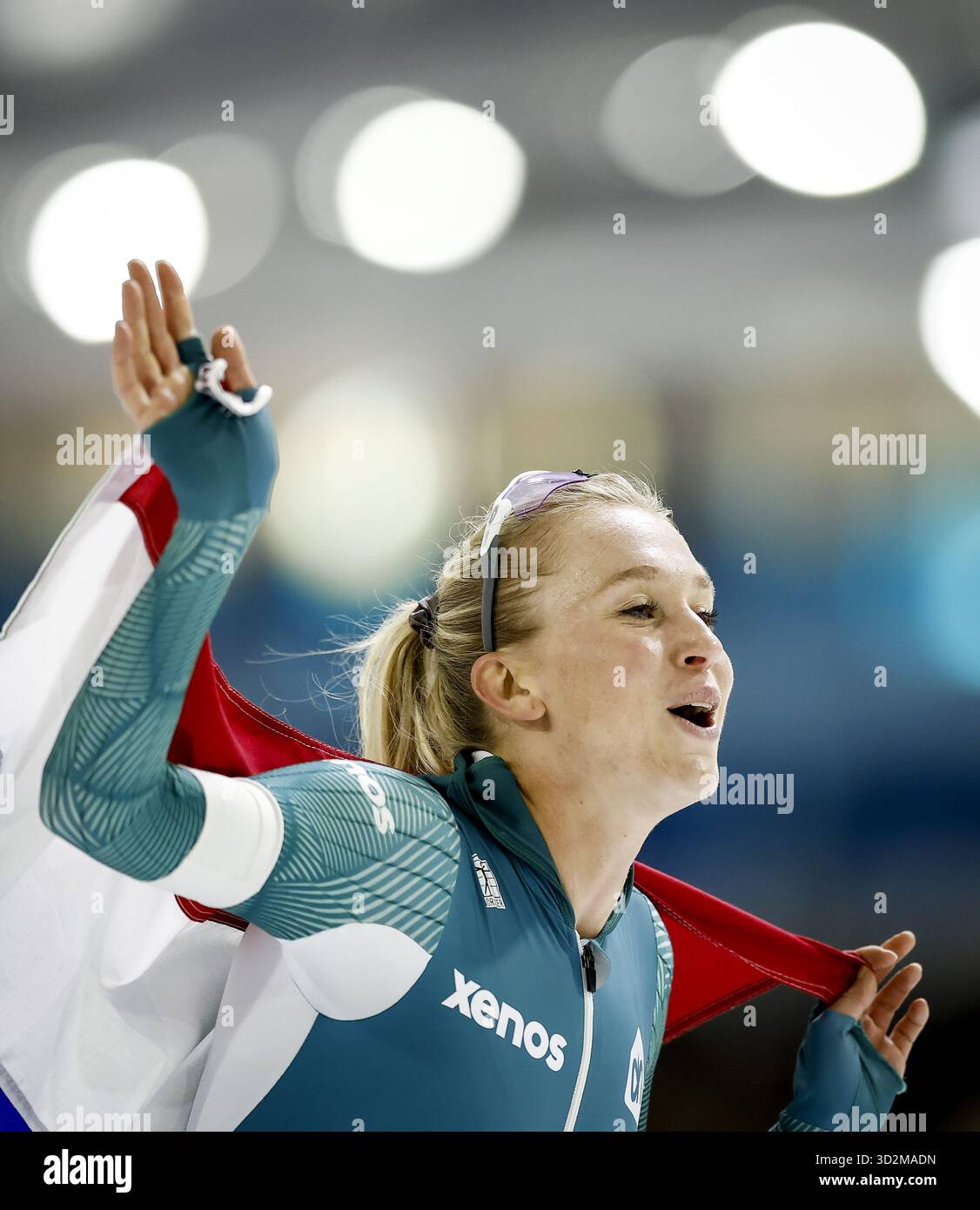 HEERENVEEN - Merel Conijn after the women's 5,000 meters during the ...