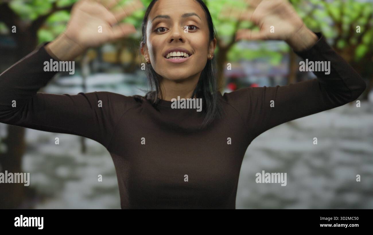 Woman communicating energetically on hi-res stock photography and ...