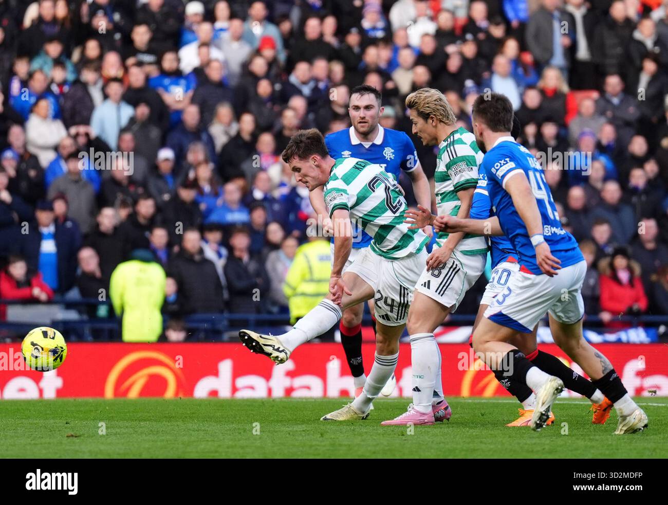 Celtic's Johnny Kenny attempts a shot on goal during the Premier Sports ...