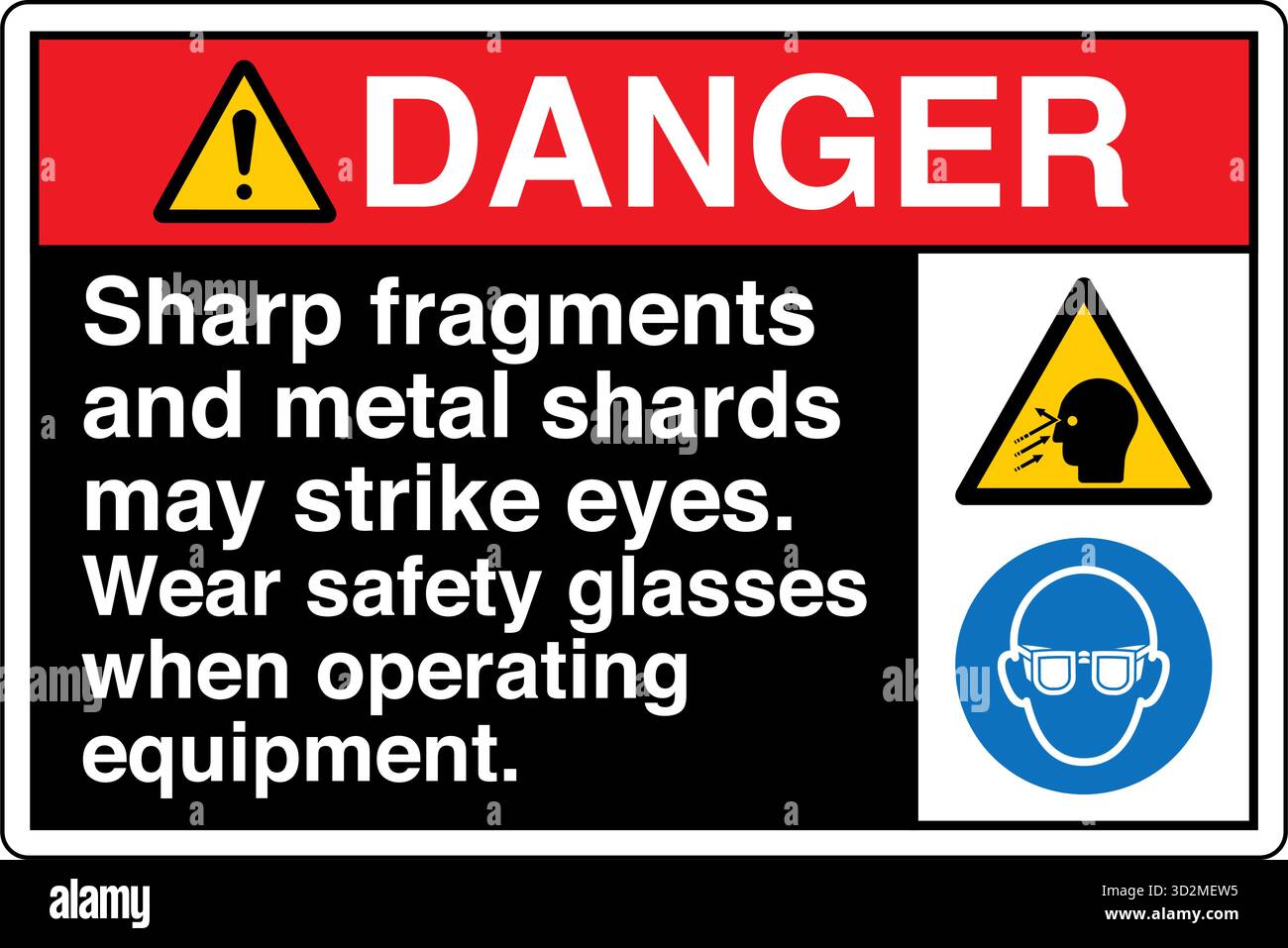Safety Sign – Eye Protection Must Be Worn reminds workers to wear ...