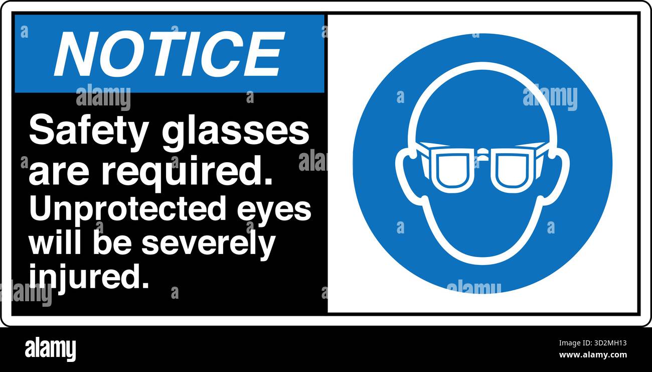 Safety Sign – Eye Protection Must Be Worn reminds workers to wear ...