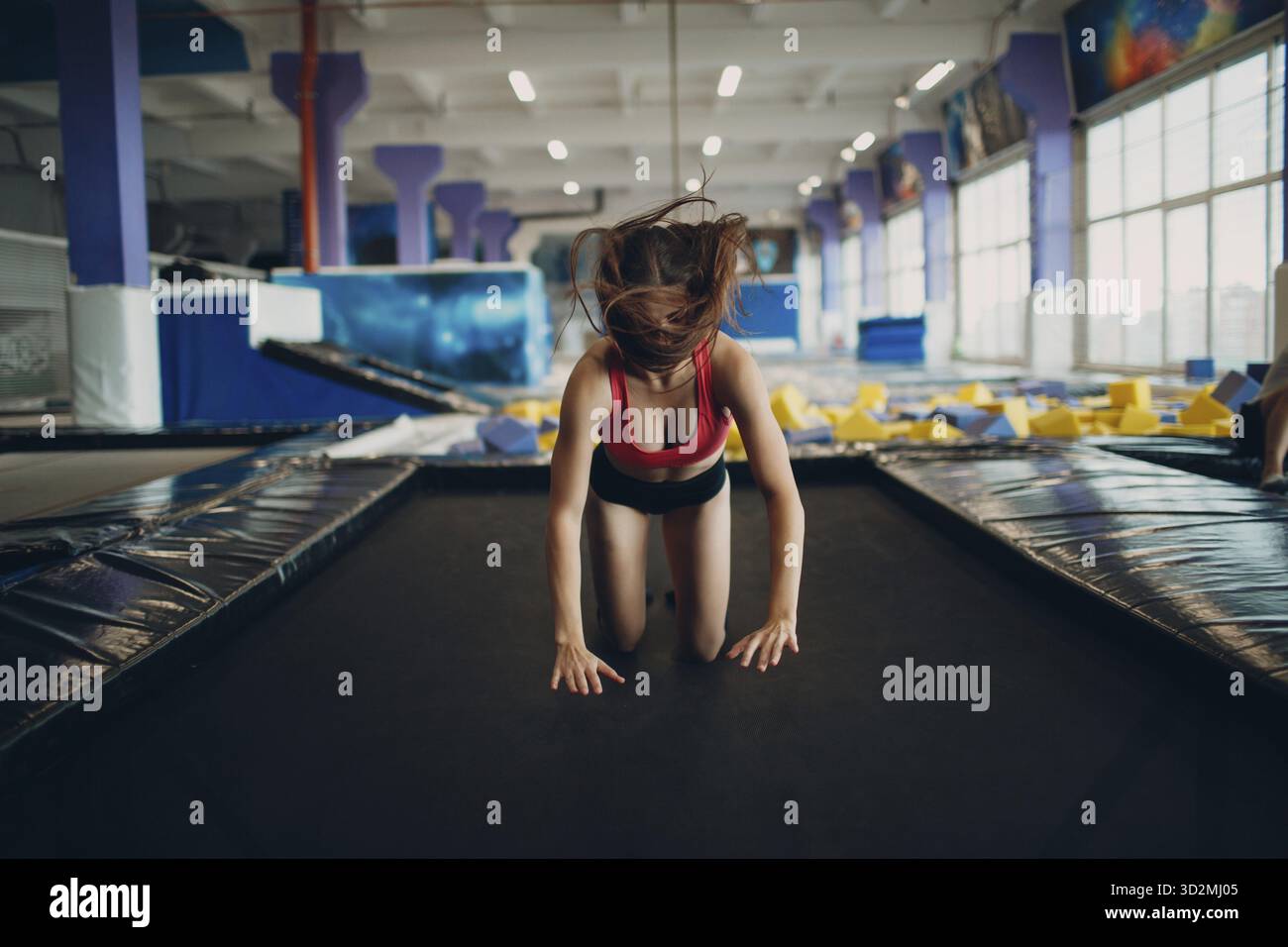 Trampoline woman acrobat hi-res stock photography and images - Alamy