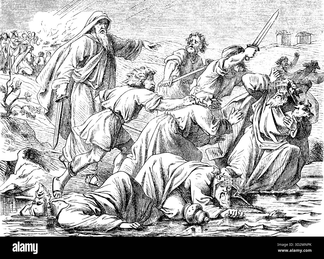 Elijah has the, Baal priest grab and kill, First Book of Kings, chapter ...
