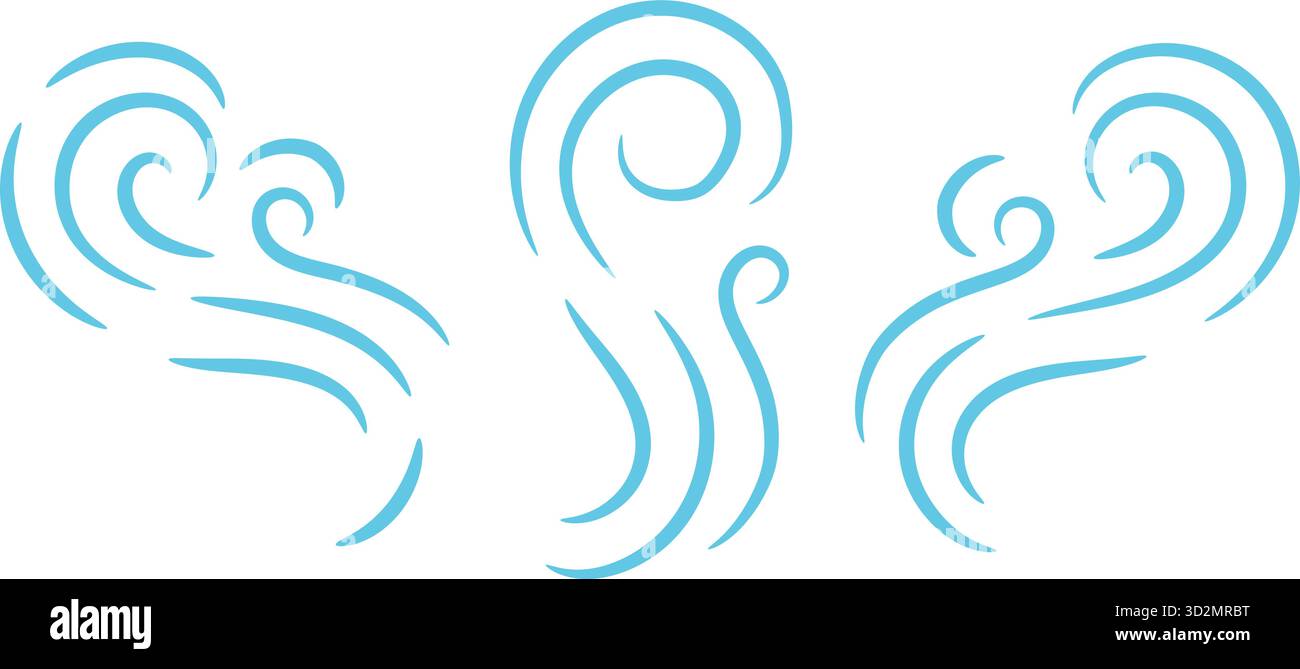 Blue air motion lines Stock Vector Images - Alamy