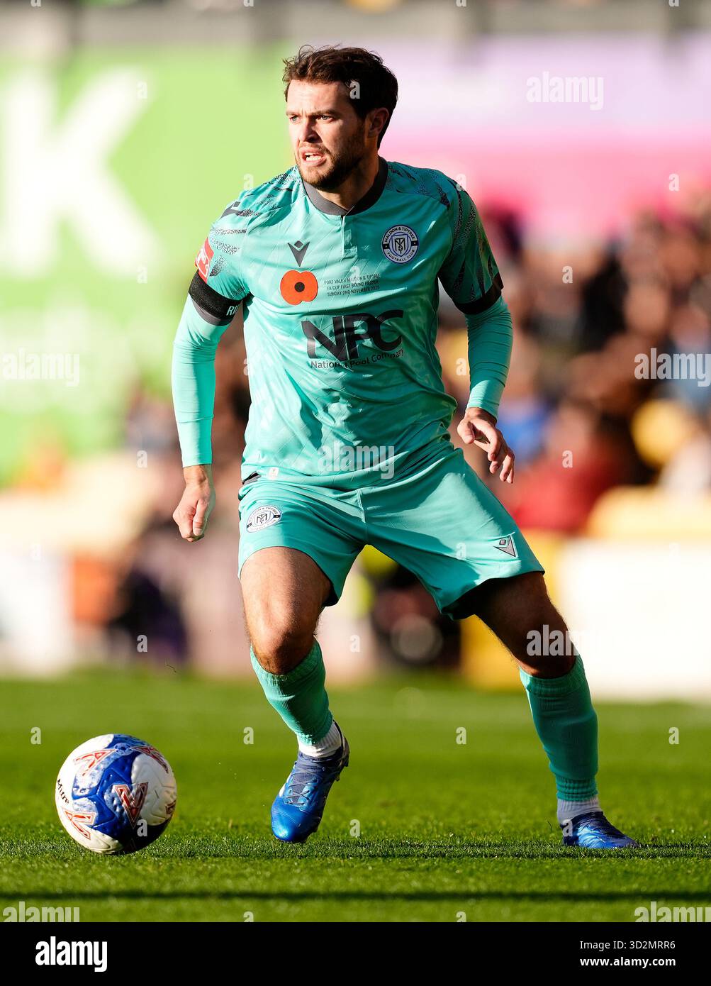 Maldon and Tiptree's Dylan Williams during the Emirates FA Cup first ...