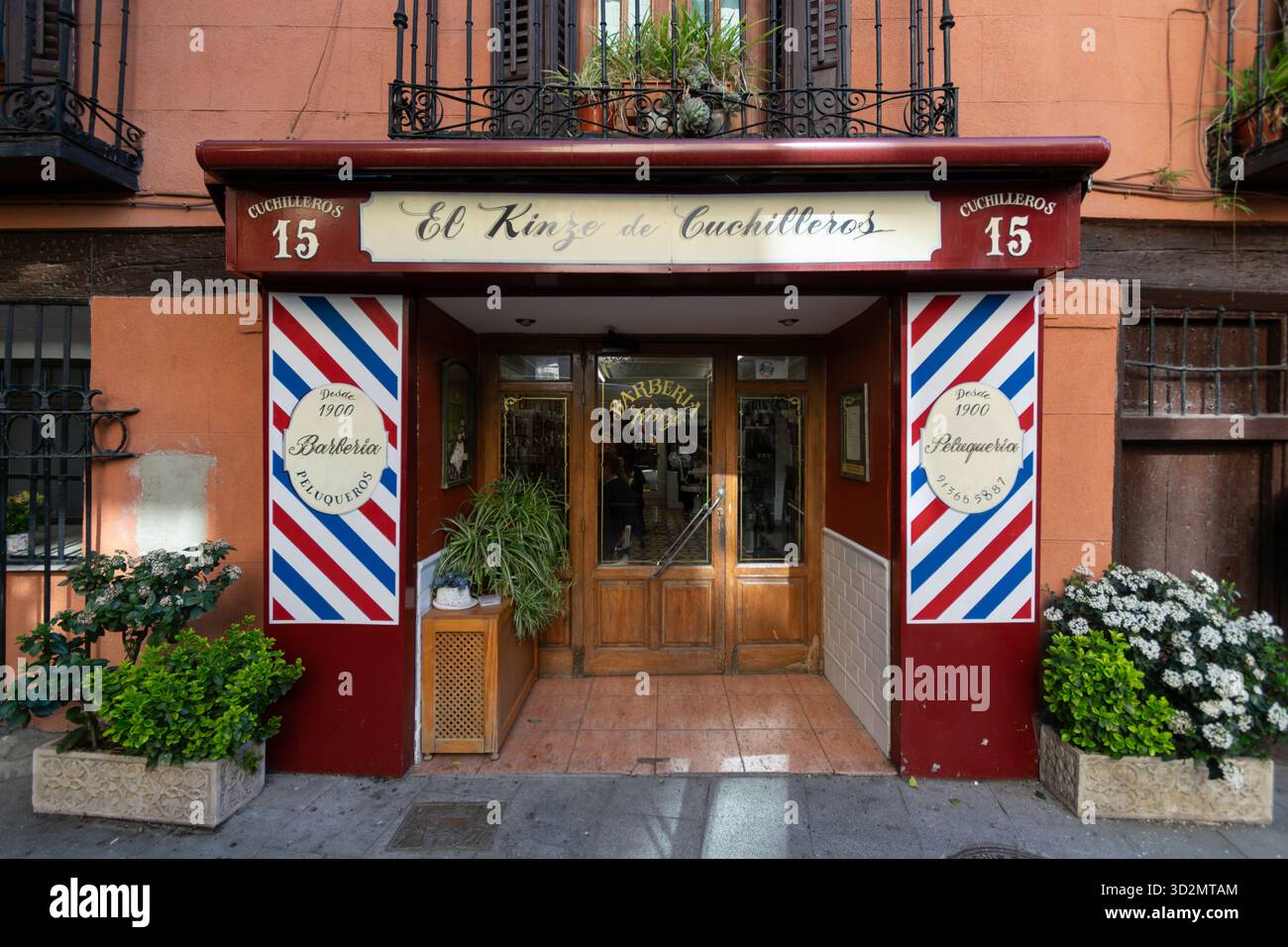 Traditional barber shop in Madrid, Spain Stock Photo - Alamy