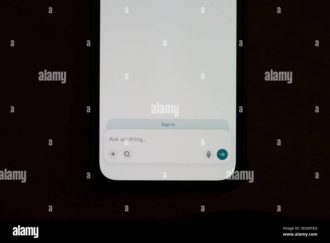Perplexity AI Welcome Screen on Smartphone Interface Stock Photo - Alamy