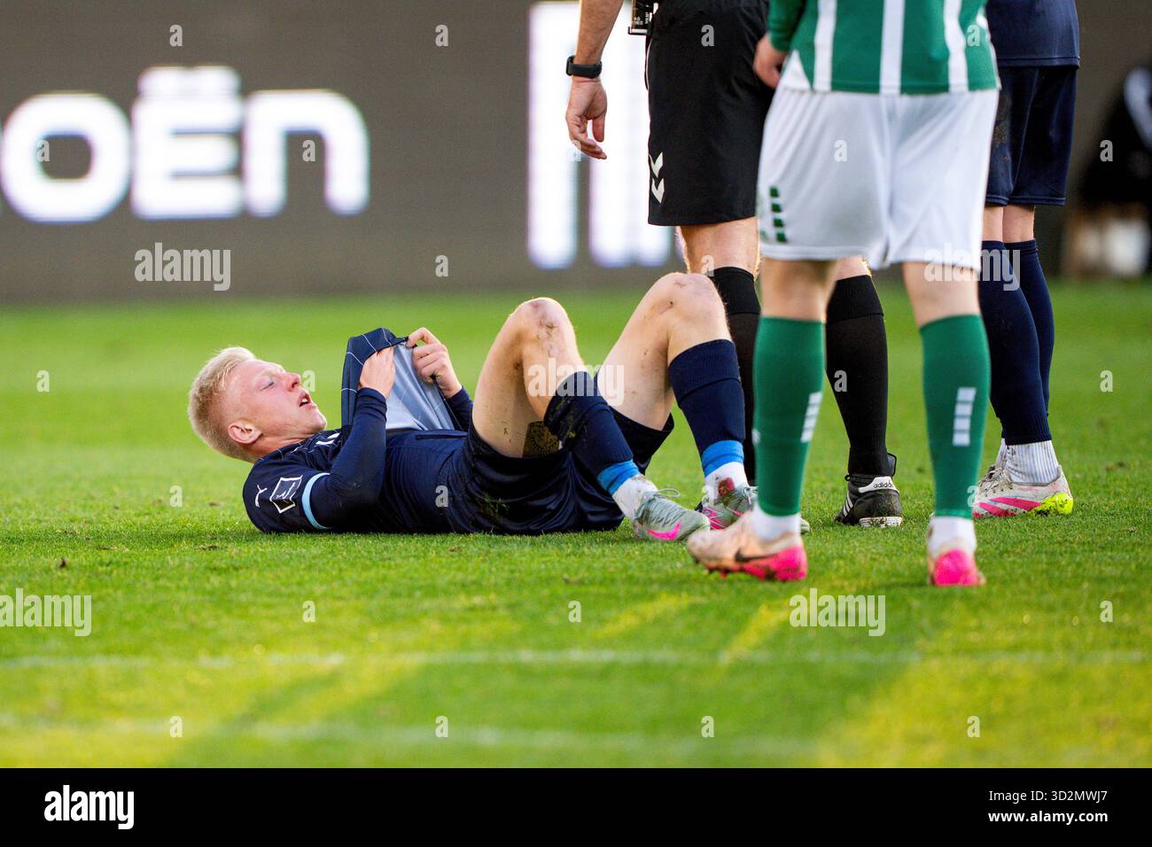 Randers FC's Laurits Pedersen scores during the Super League match between Viborg FF and Randers ...