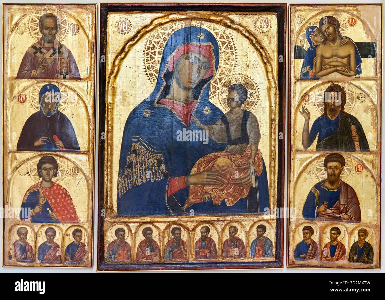 Virgin and Child with five Saints, the Pietà, twelve Apostles, second ...