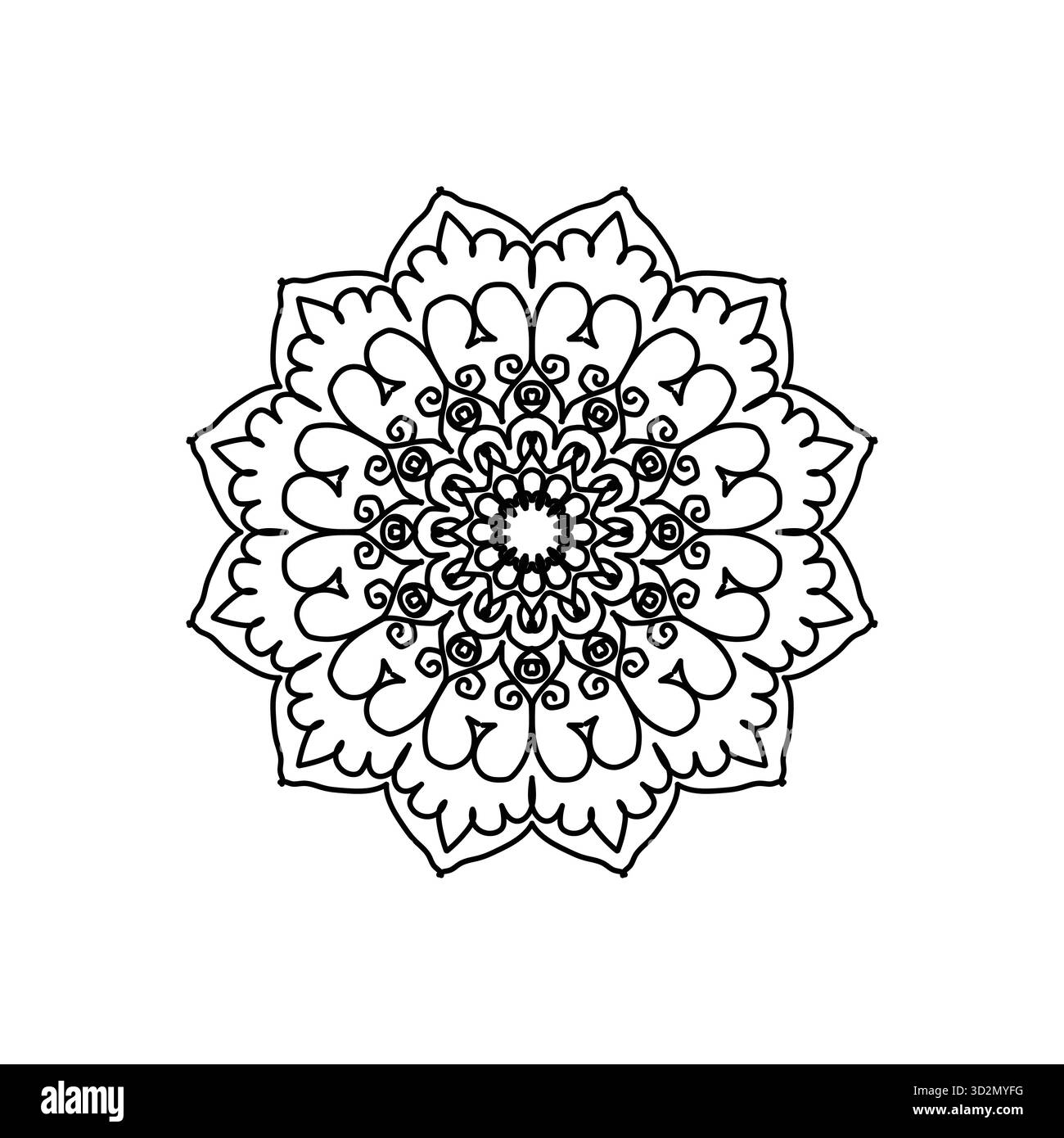 Black zentangle line art Stock Vector Images - Alamy