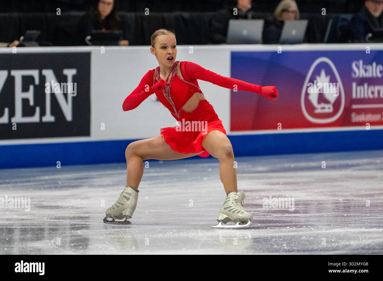 Israel's Mariia Seniuk skates in the Women's free program competition ...