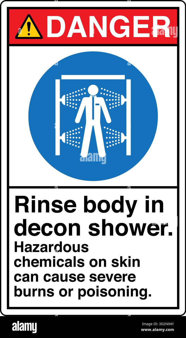 Safety shower location hi-res stock photography and images - Alamy