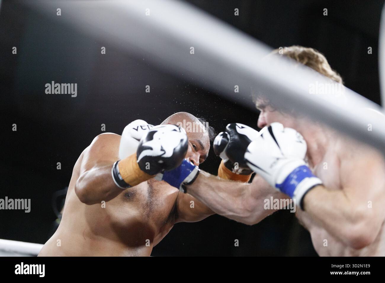 Samuel Shearsmith and Bernard Temu fight for the 90 kilogram weight ...
