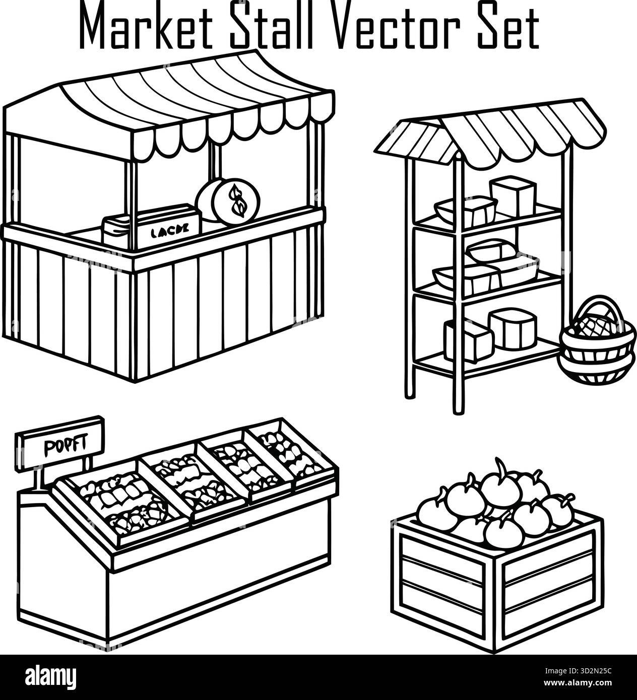 Shopping outdoor market not christmas Stock Vector Images - Alamy