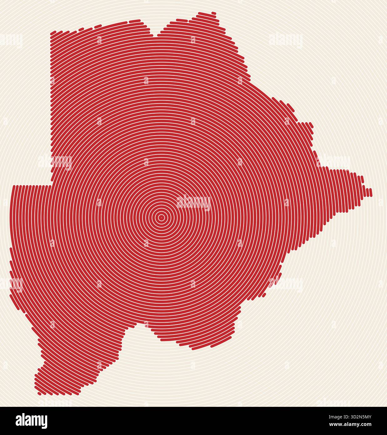 Botswana shape rings. Country map formed by stacked circles. Botswana ...