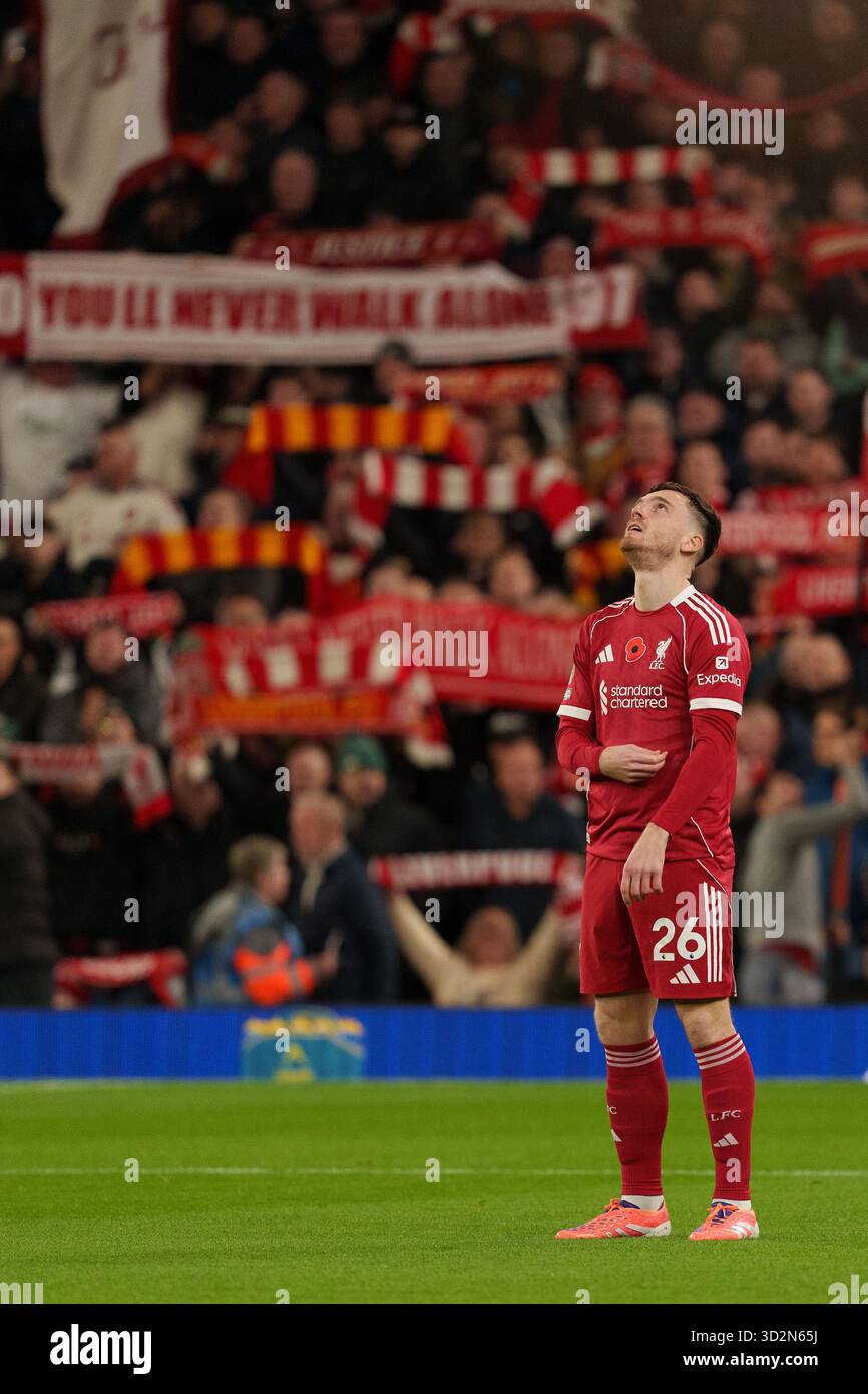 Liverpool's Andrew Robertson during the Premier League match between ...