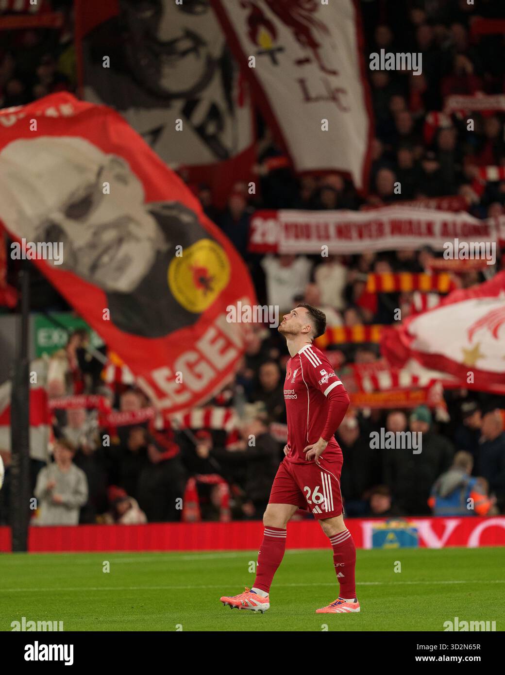 Liverpool's Andrew Robertson during the Premier League match between ...
