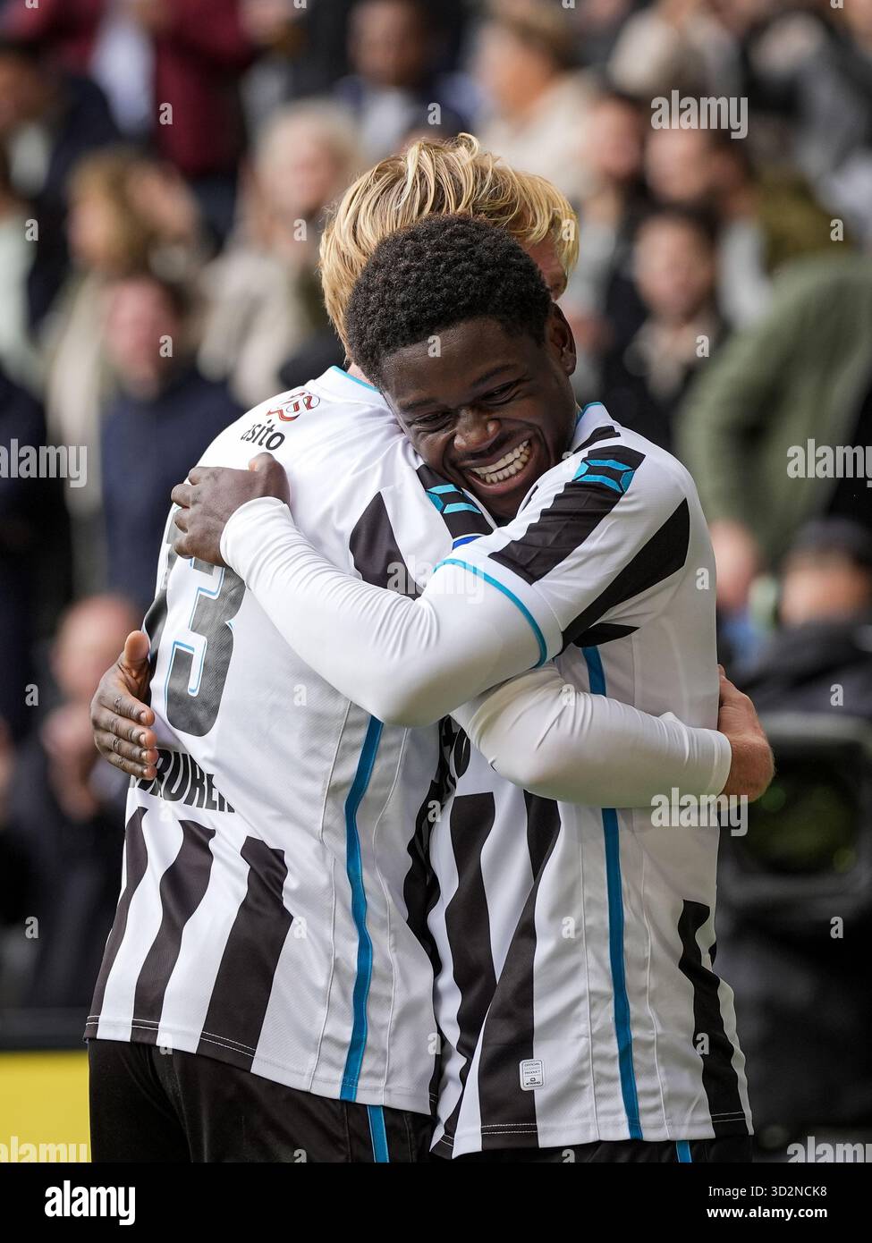 ALMELO - (L-R) Jan Zamburek of Heracles Almelo and Bryan Limbombe of ...