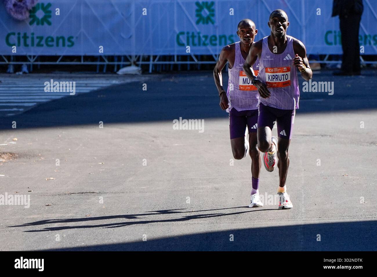 Benson Kipruto and Alexander Mutiso, both from Kenya, make their way ...
