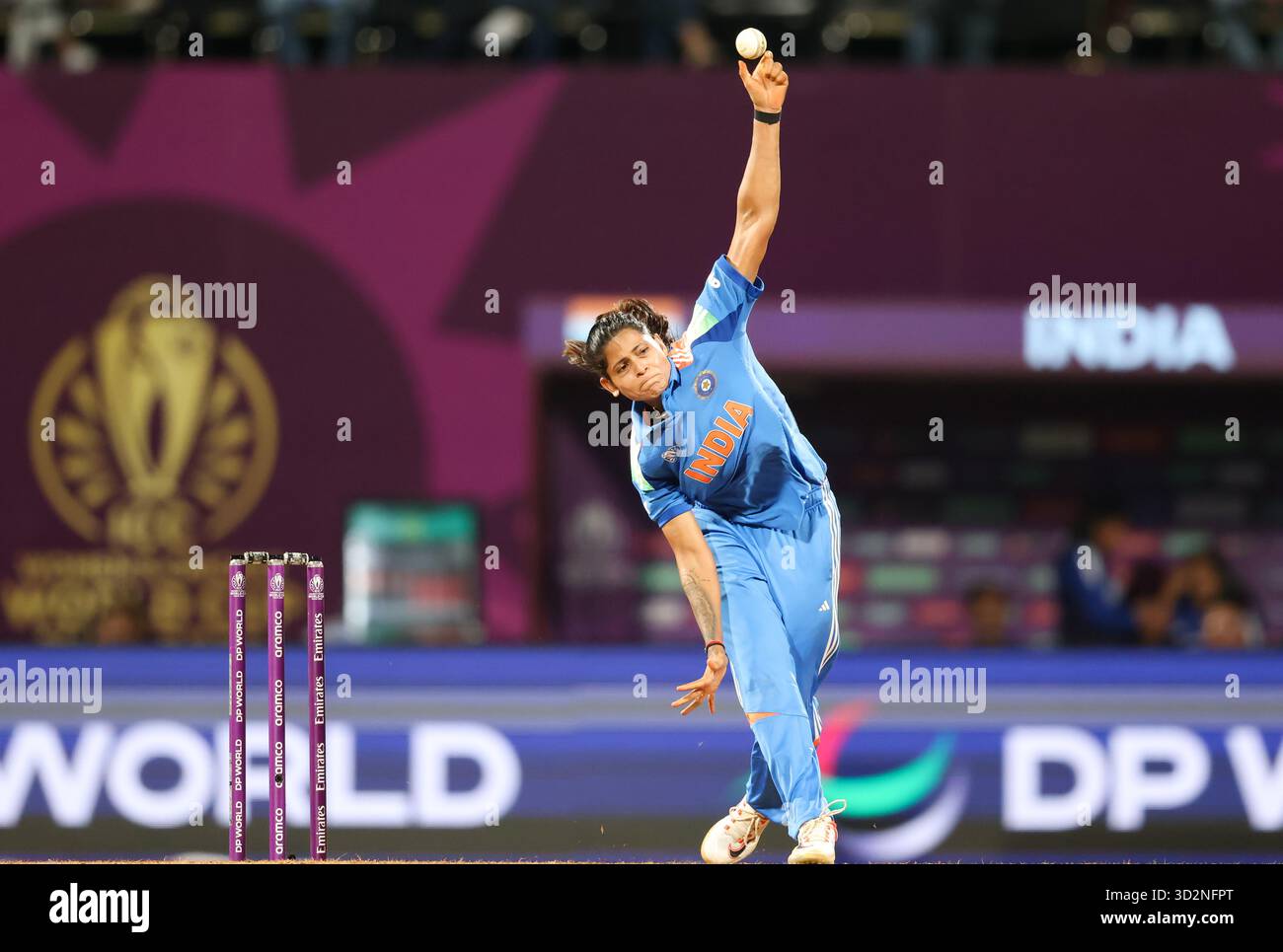 Radha Yadav of India during the ICC Women's ODI Cricket World Cup Final ...