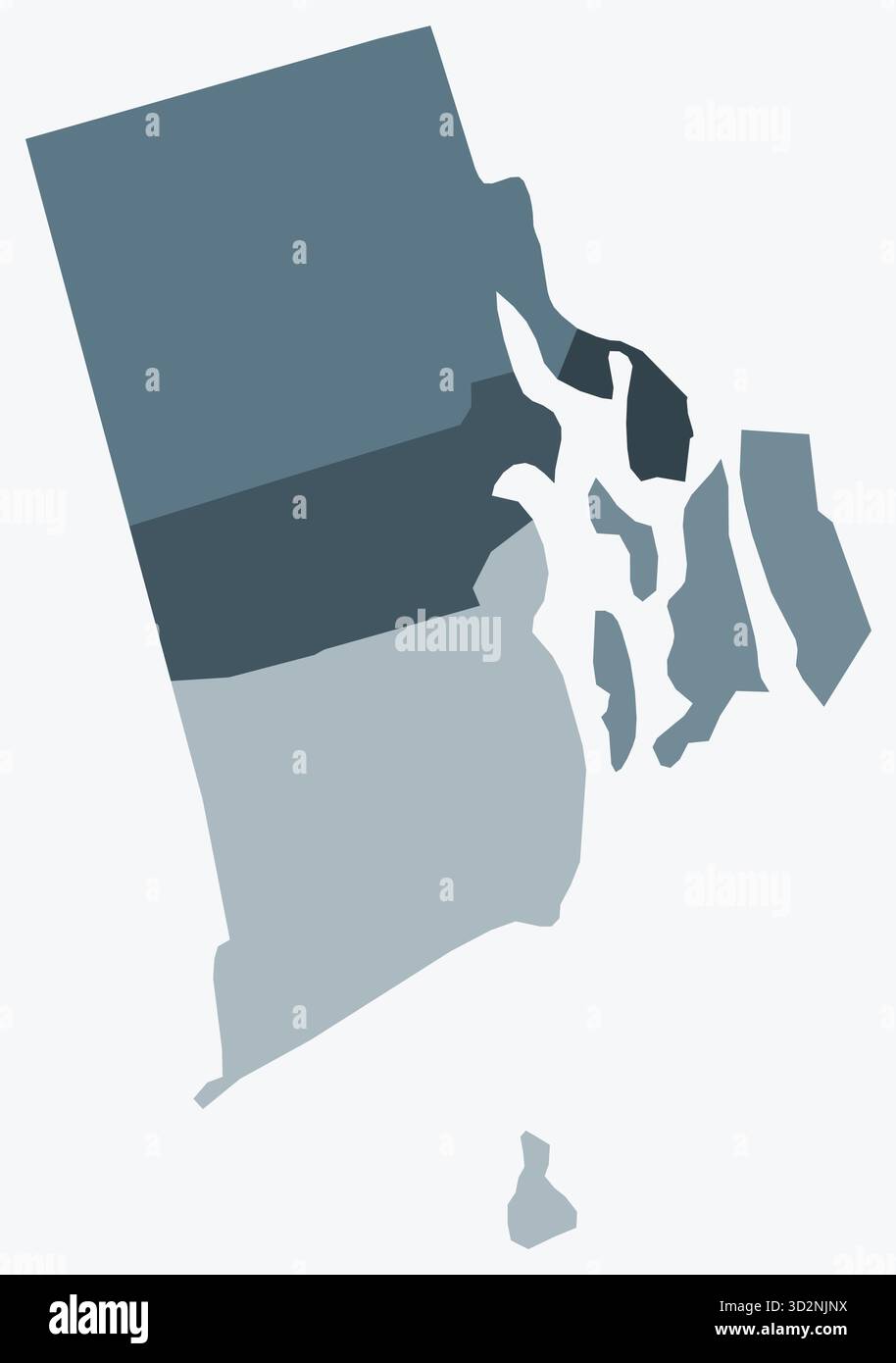Rhode island map simple Cut Out Stock Images & Pictures - Alamy